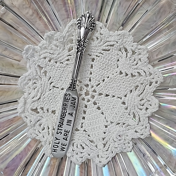 None | Kitchen | Holy Strawberry We Are In A Jam Stamped Butter Knife ...